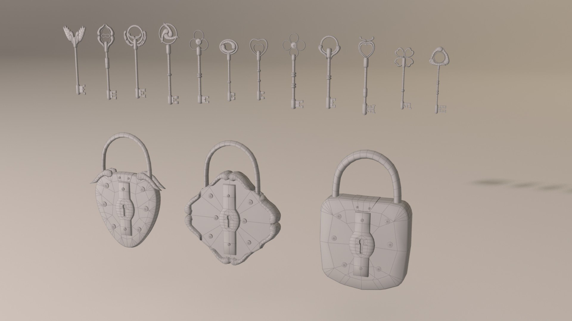 3D Key Lock Model - TurboSquid 1672437