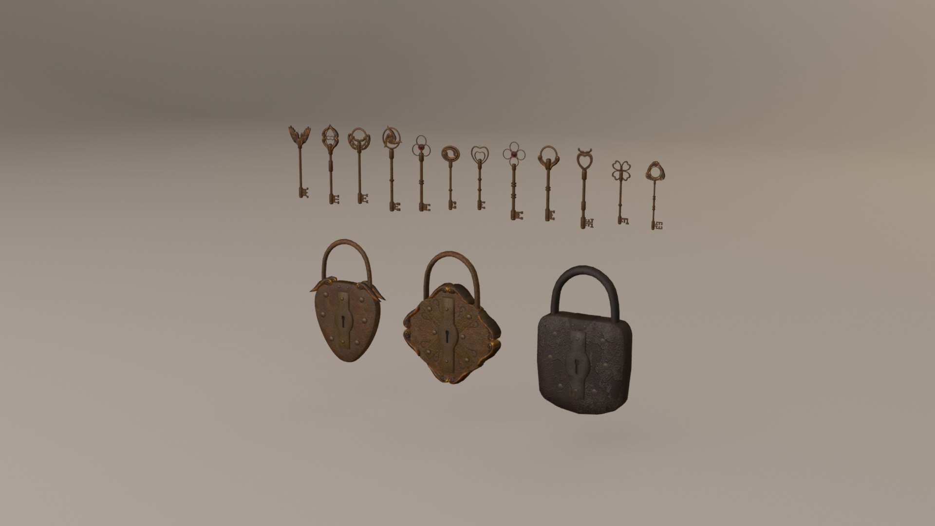 3D Key Lock Model - TurboSquid 1672437