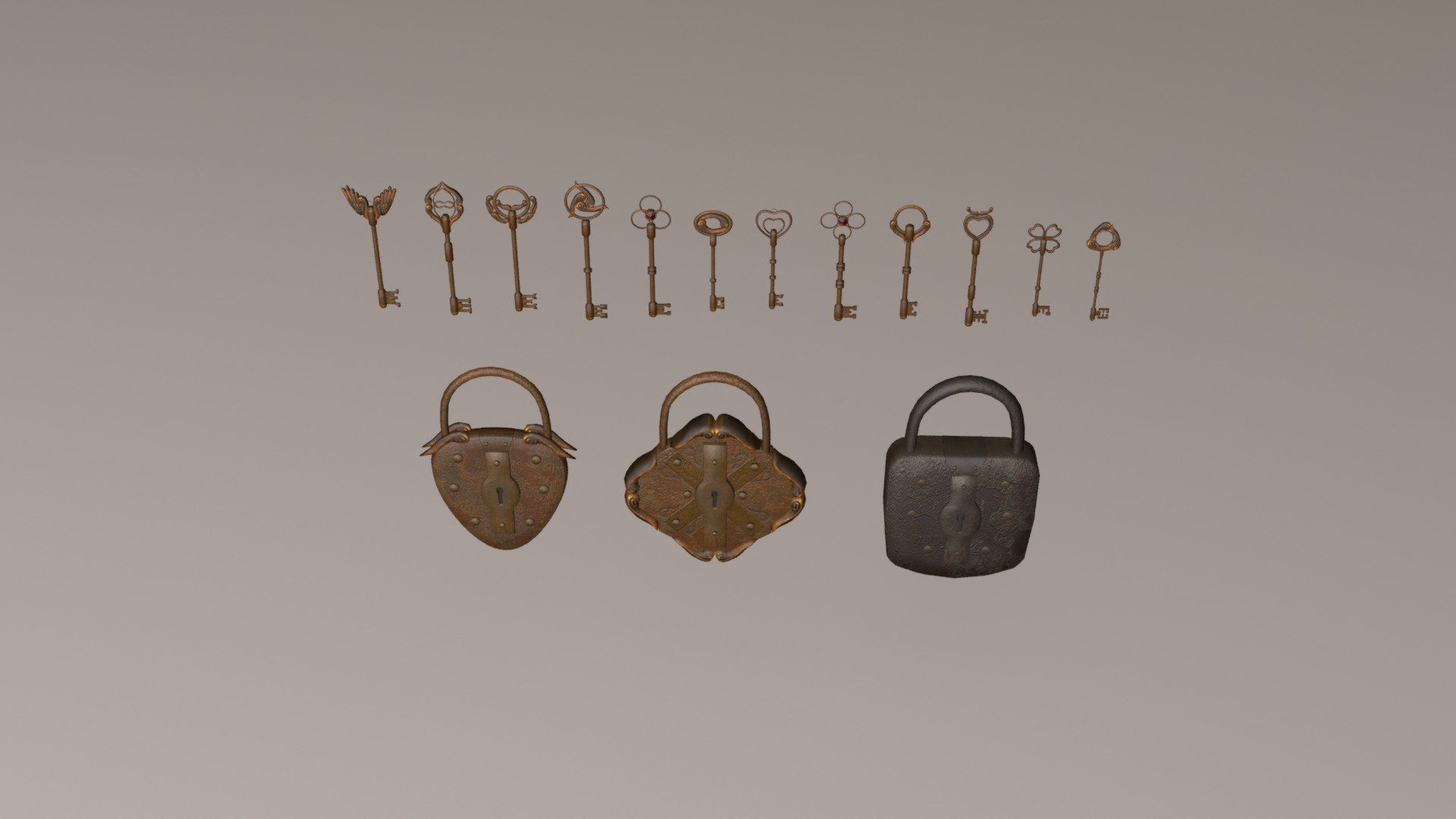 3D Key Lock Model - TurboSquid 1672437