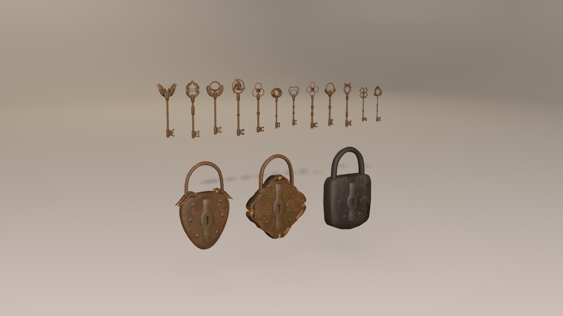 3D Key Lock Model - TurboSquid 1672437