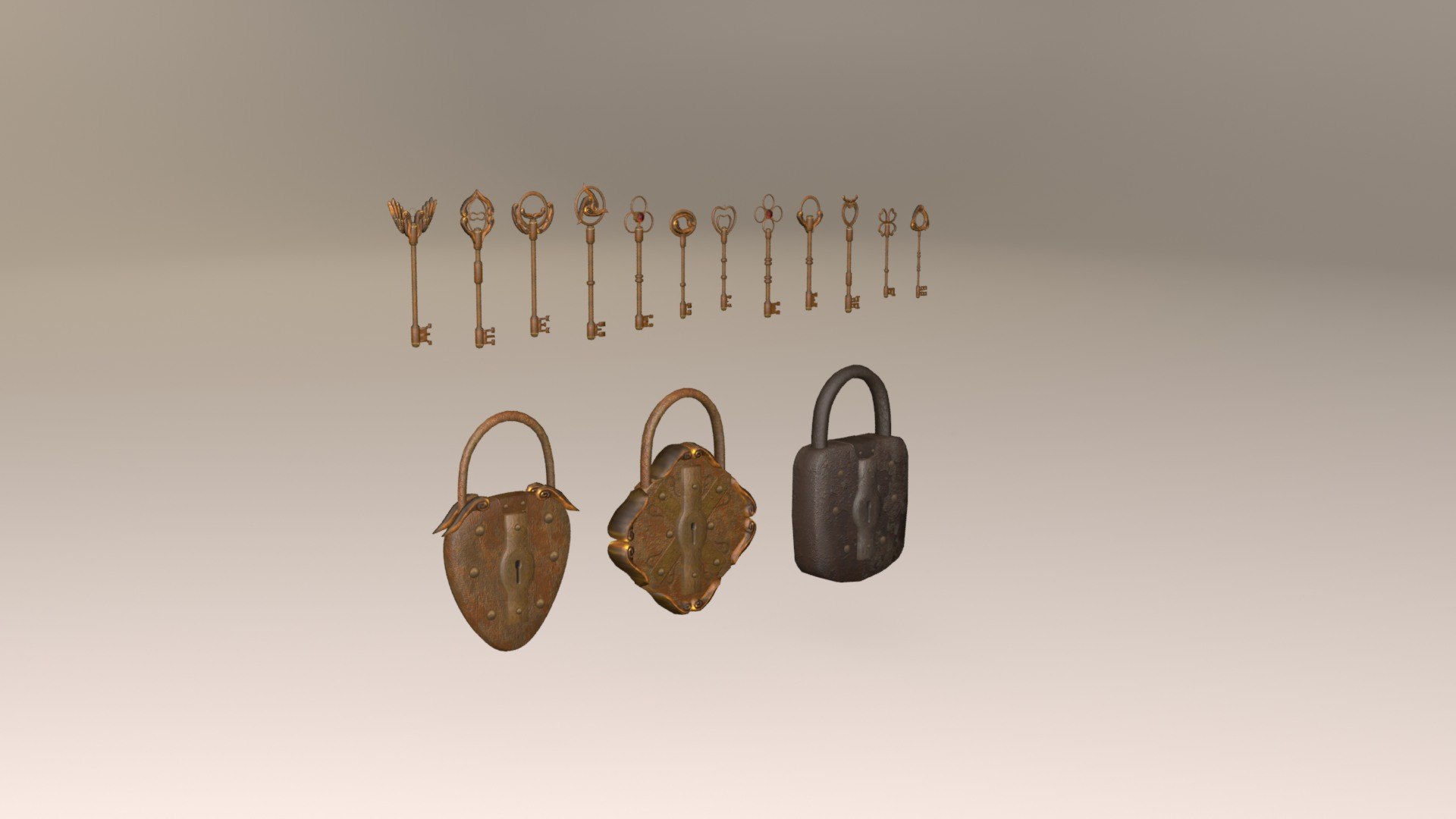 3D Key Lock Model - TurboSquid 1672437