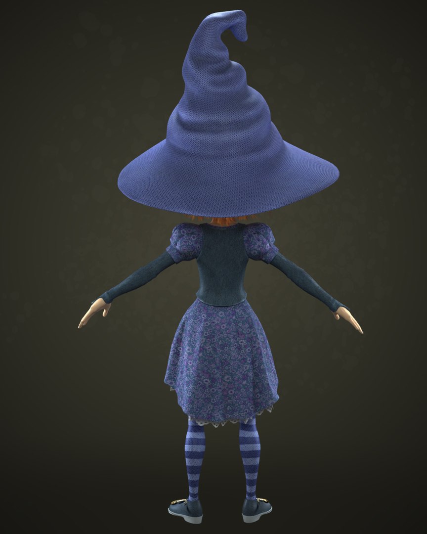 3d Model Cartoon Witch