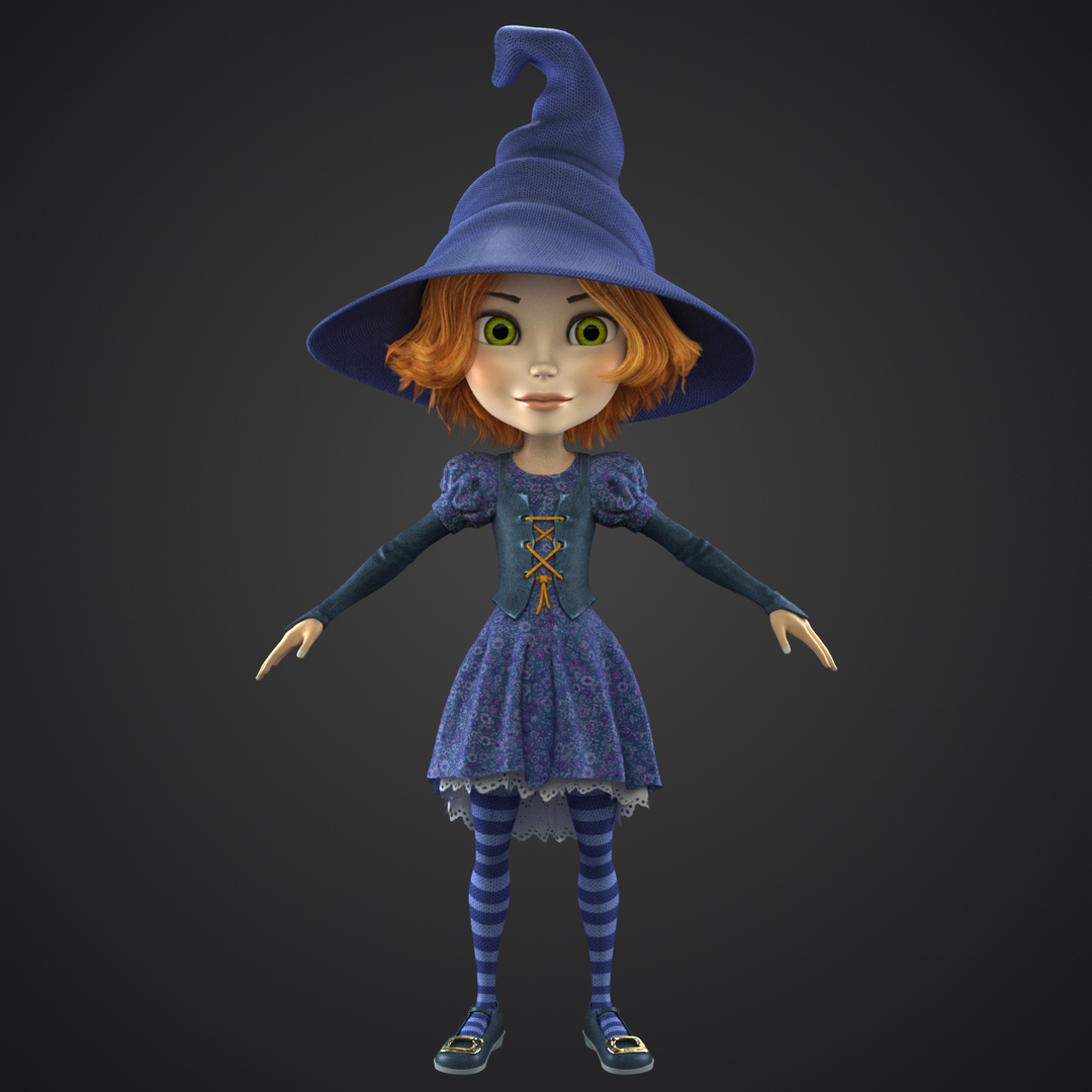 3d Model Cartoon Witch
