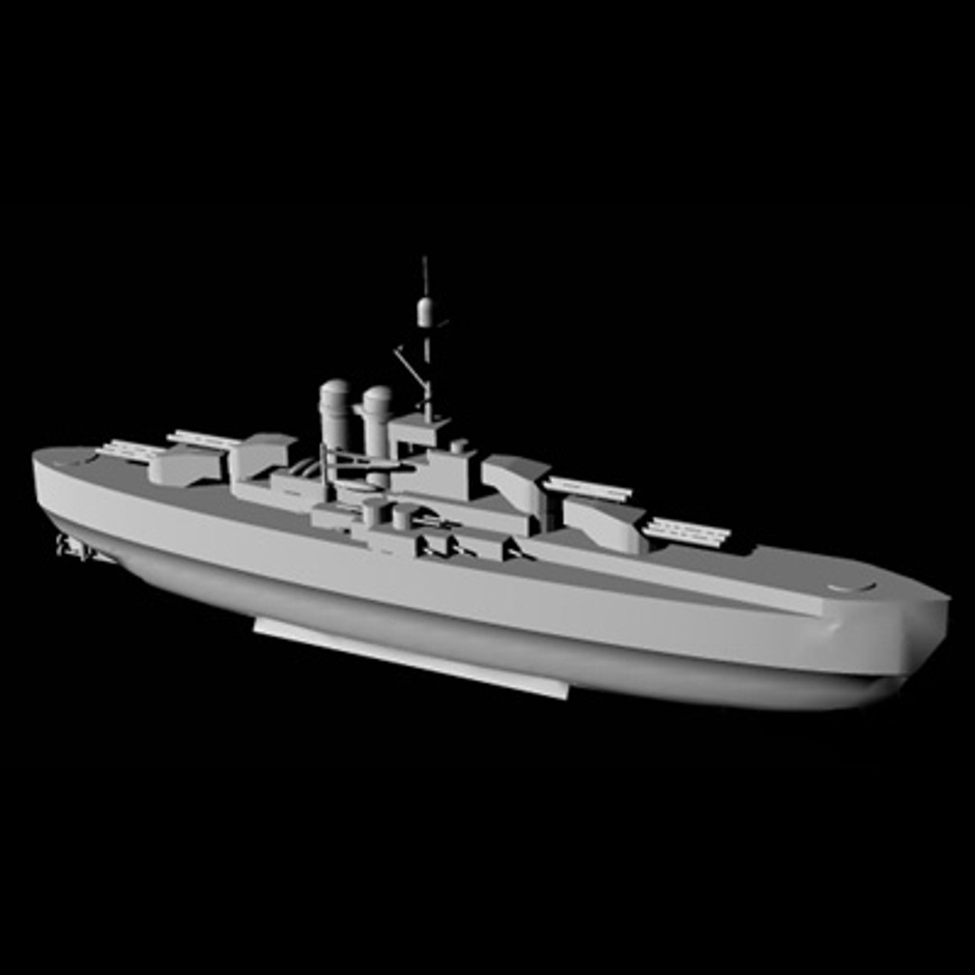 Ww1 Battleship Monarch 3d Model