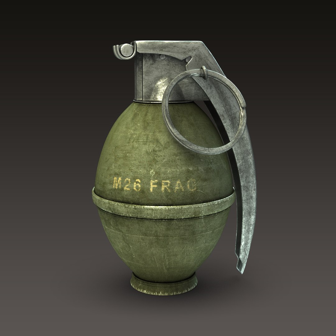 3d m26 hand grenade model