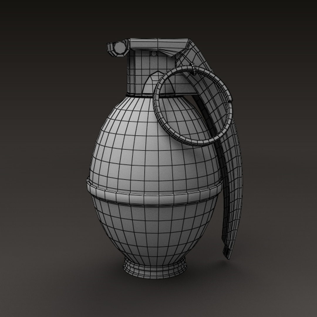 3d m26 hand grenade model