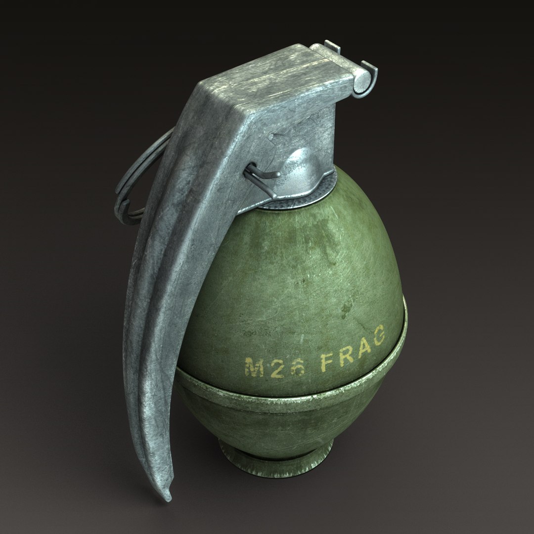 3d m26 hand grenade model