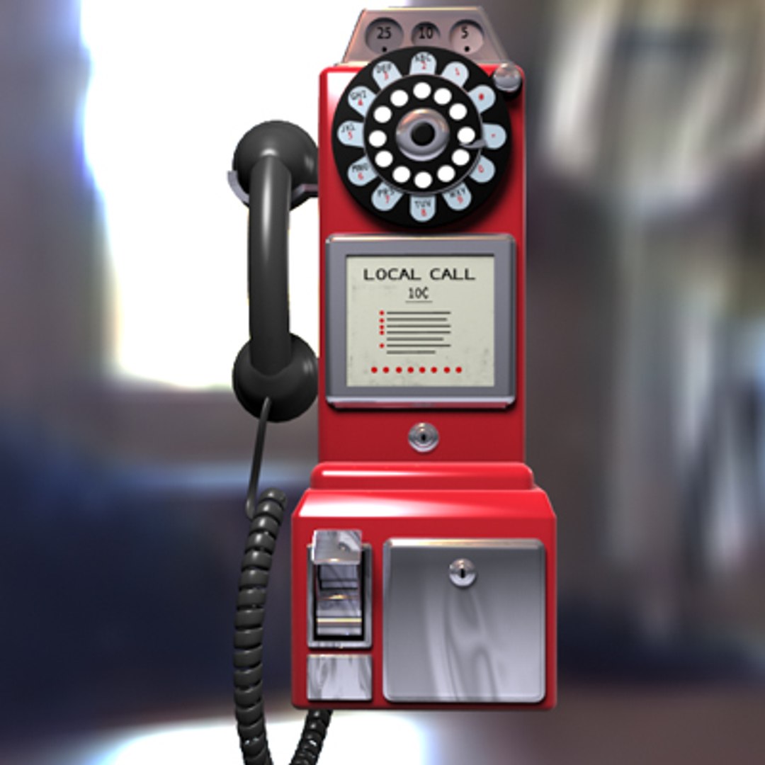 3d Vintage Coin Payphone
