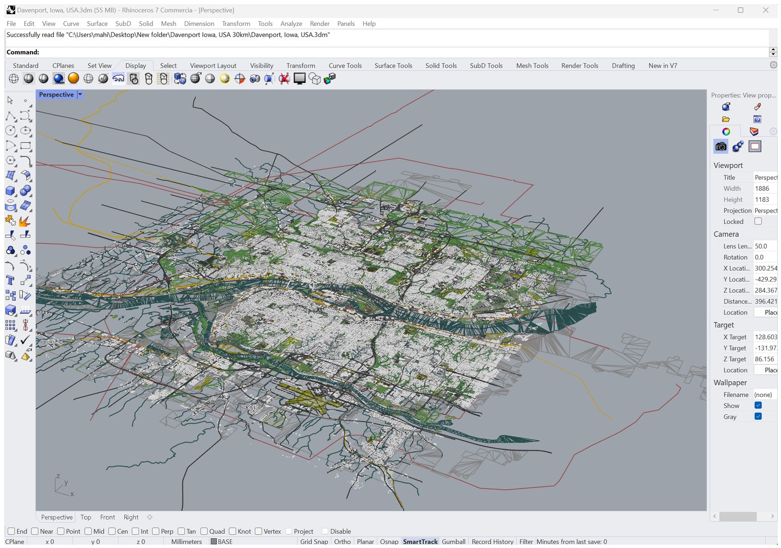 3D Model Davenport Iowa USA - TurboSquid 1720072