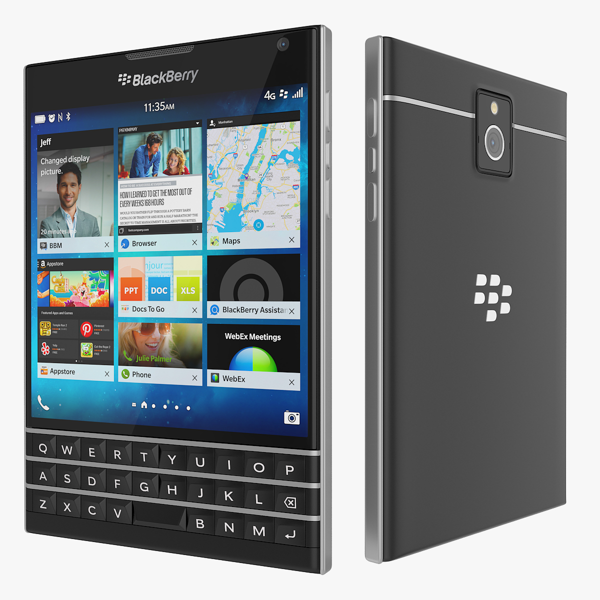 blackberry passport smartphone black 3ds
