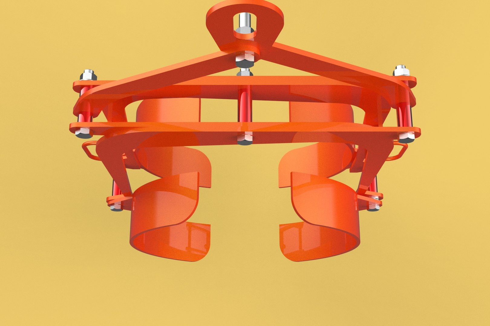 3D HORIZONTAL DRUM LIFTER TONGS SCISSOR GRIPPER LIFTING CLAMP GRAB ...