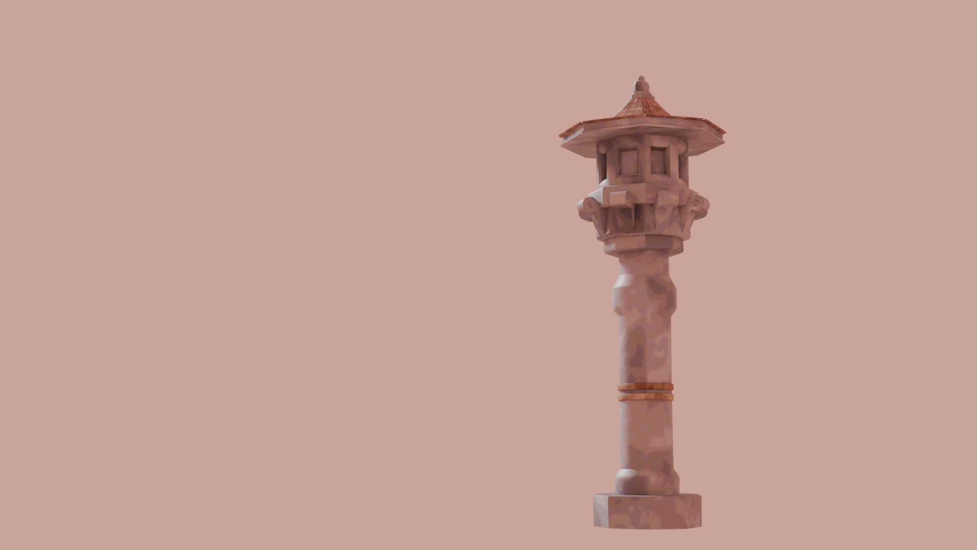 Generic Asian Outdoor Pillar 3D Model - TurboSquid 2196028