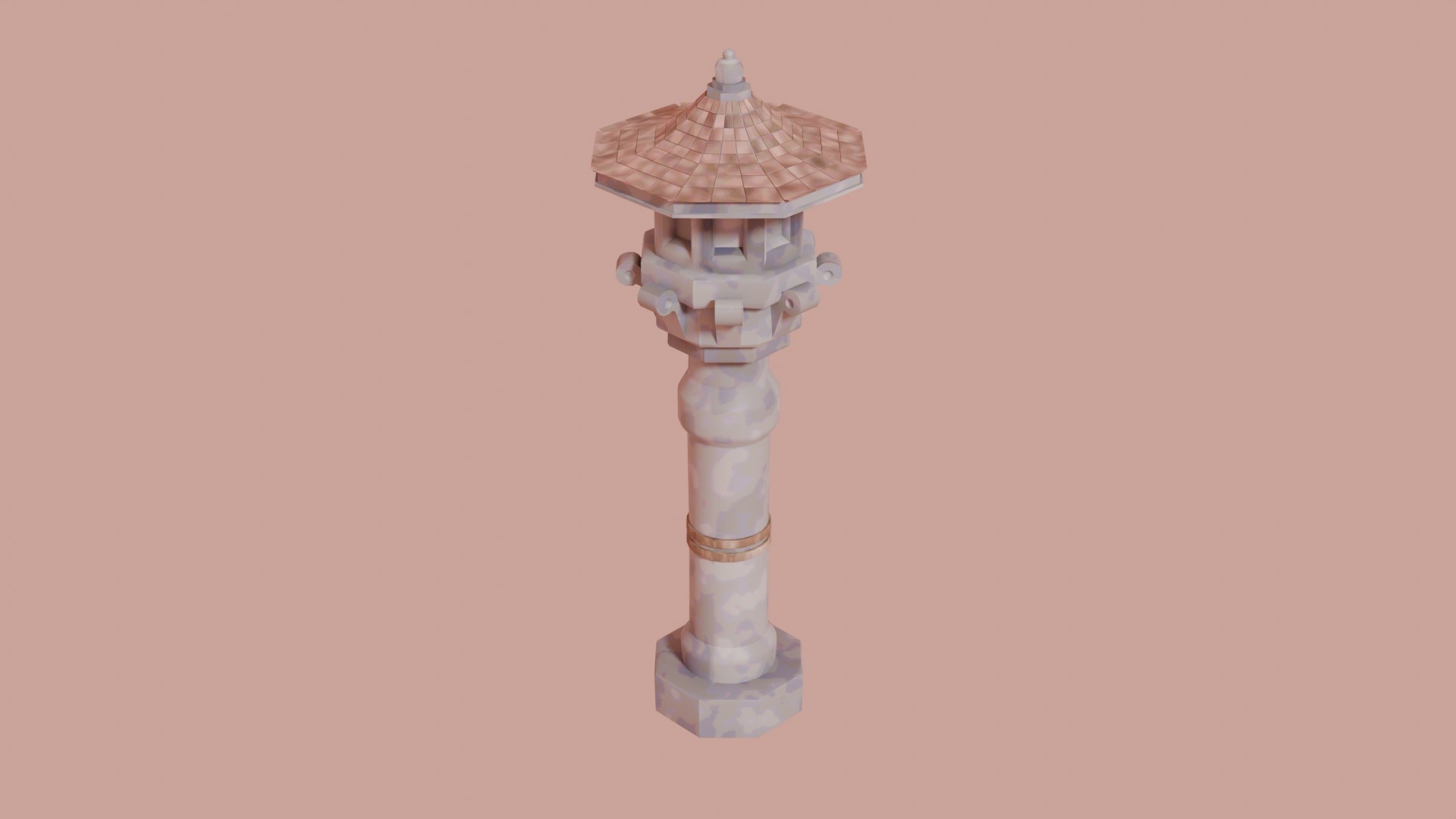Generic Asian Outdoor Pillar 3D Model - TurboSquid 2196028