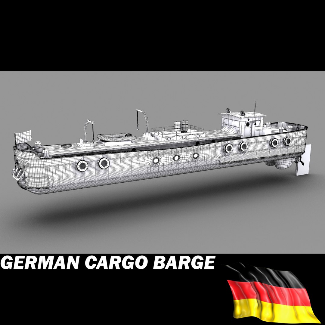 3d Model Barge Boat Transport