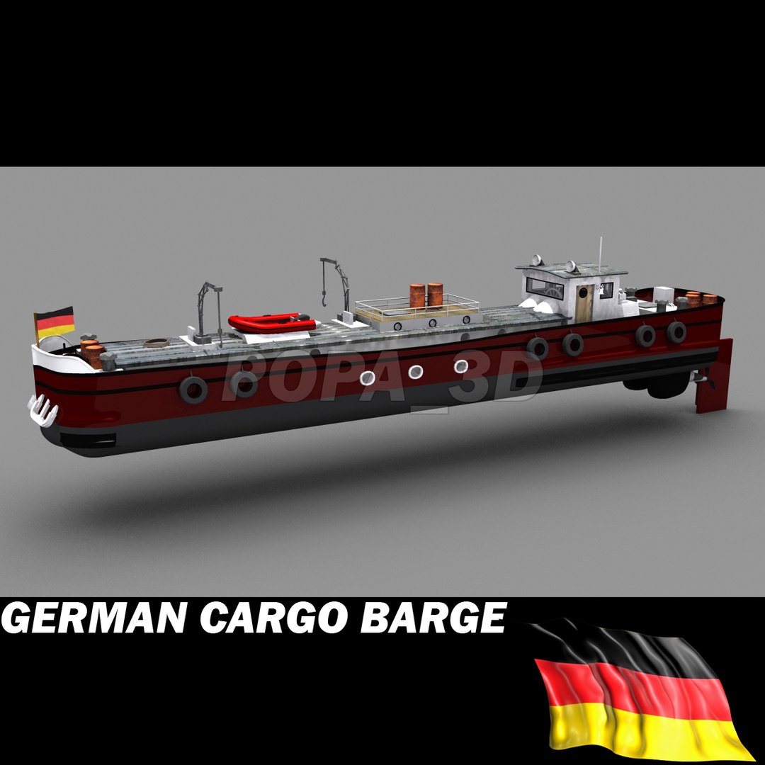 3d Model Barge Boat Transport