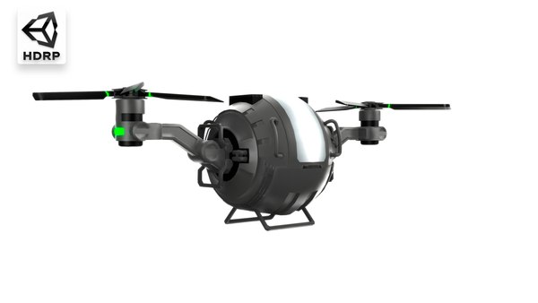 modelo 3d unidad futurista de drones de carga autónomos hdrp - TurboSquid 2209940