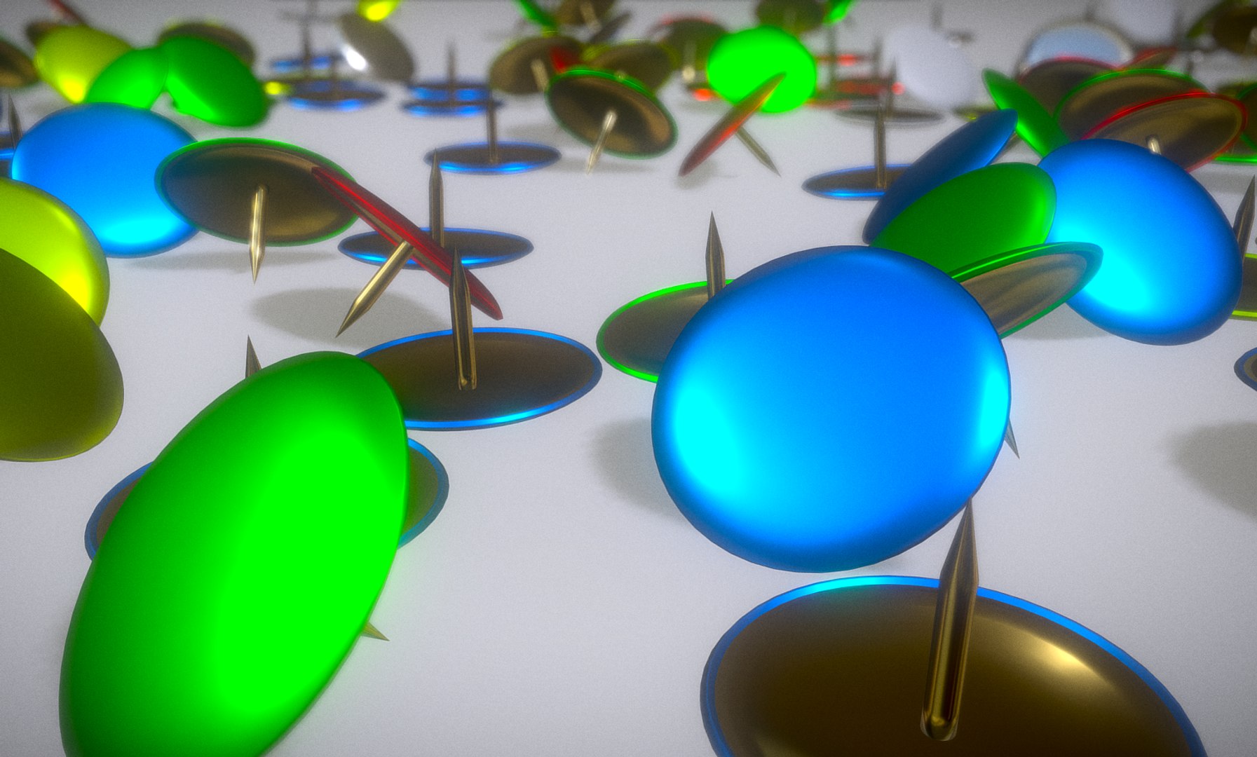 3d model thumbtacks office