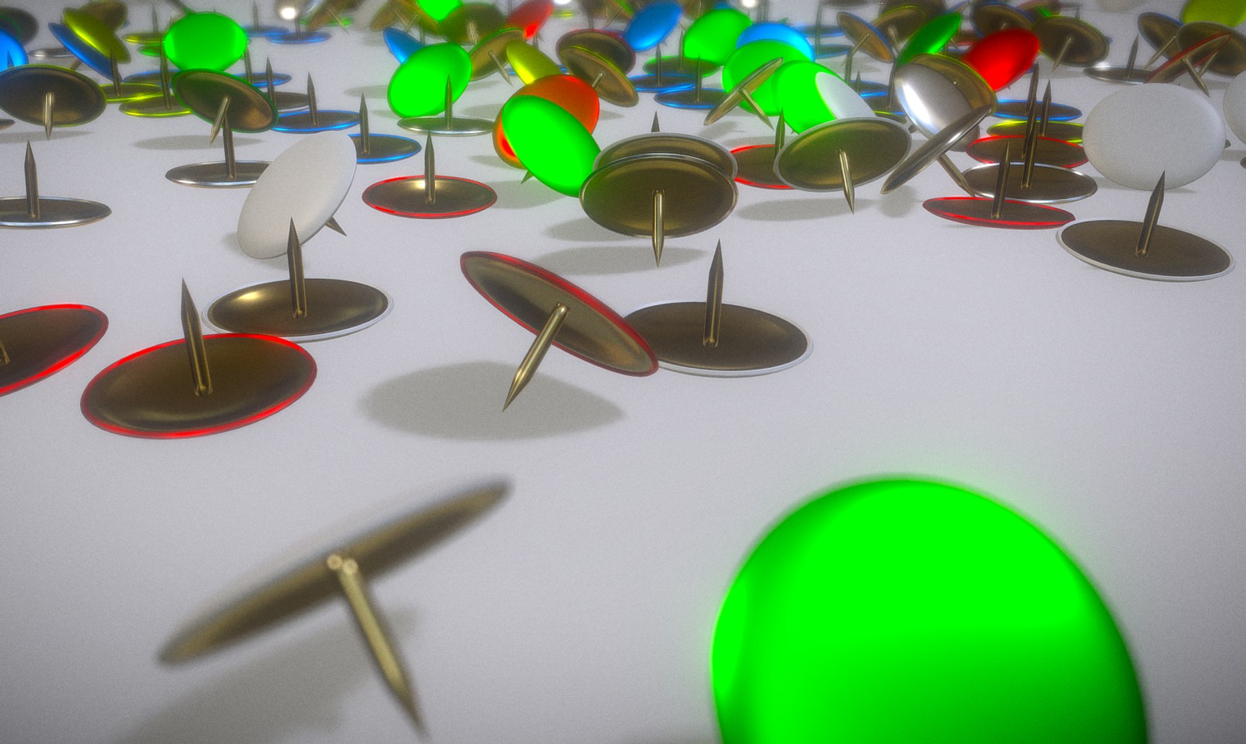 3d model thumbtacks office