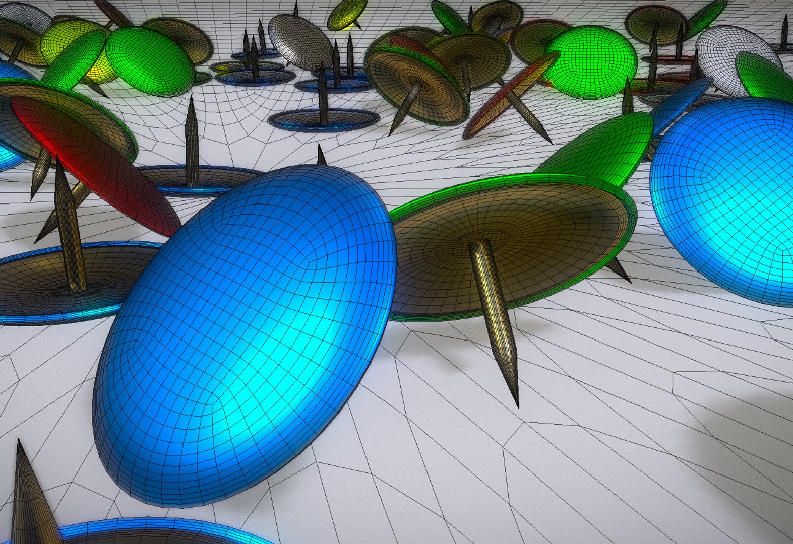 3d model thumbtacks office