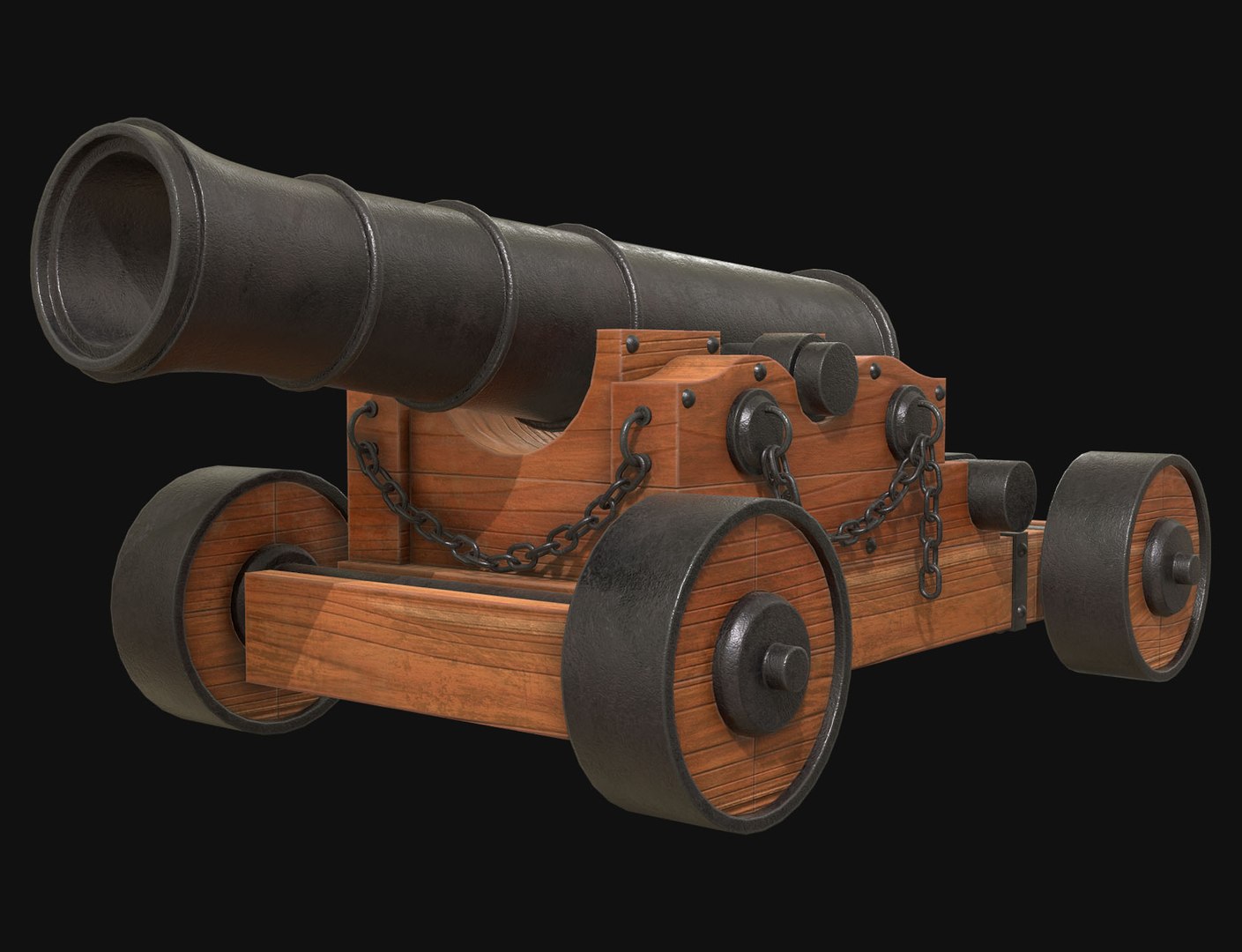 Cannon 4 3D - TurboSquid 2303472