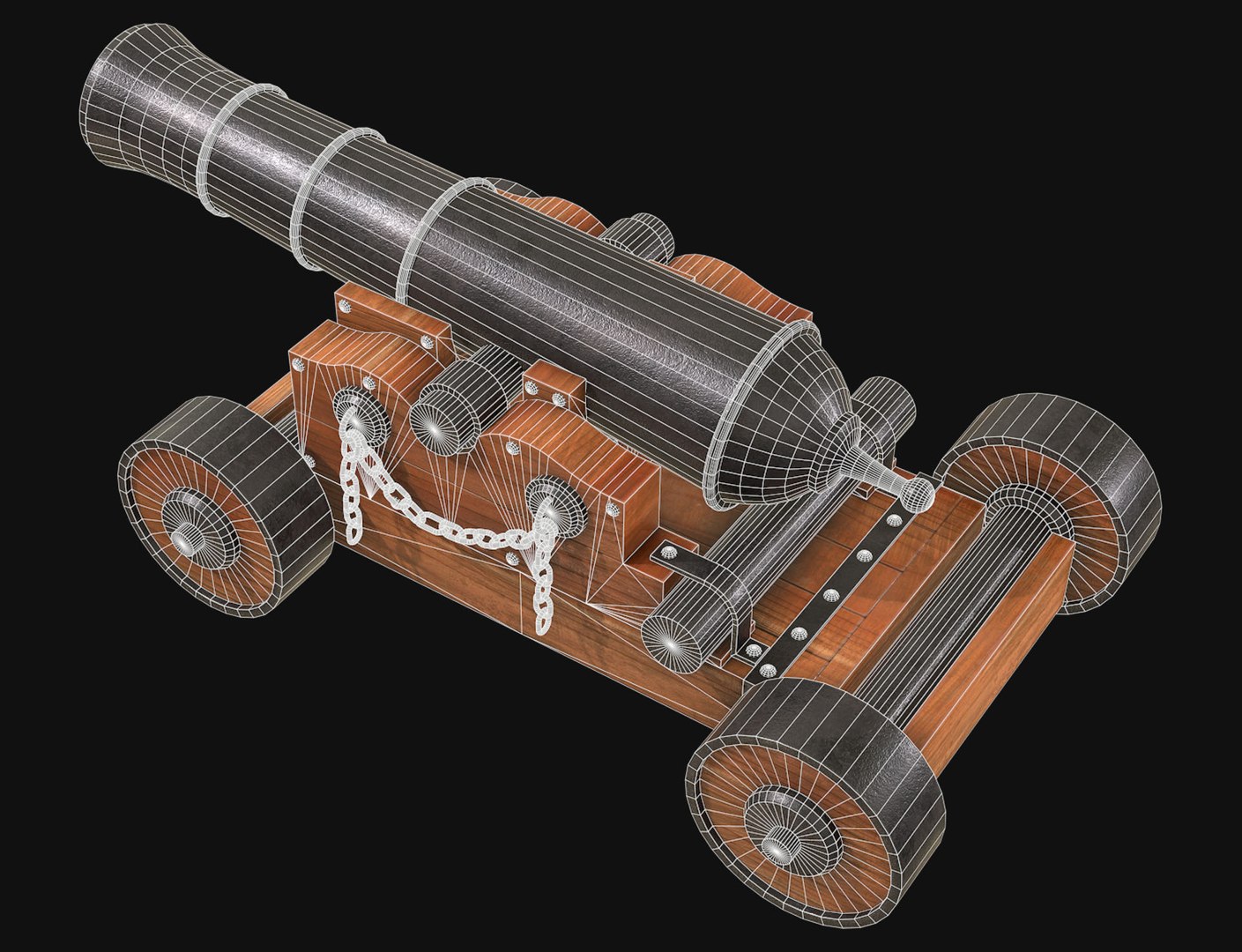 Cannon 4 3D - TurboSquid 2303472