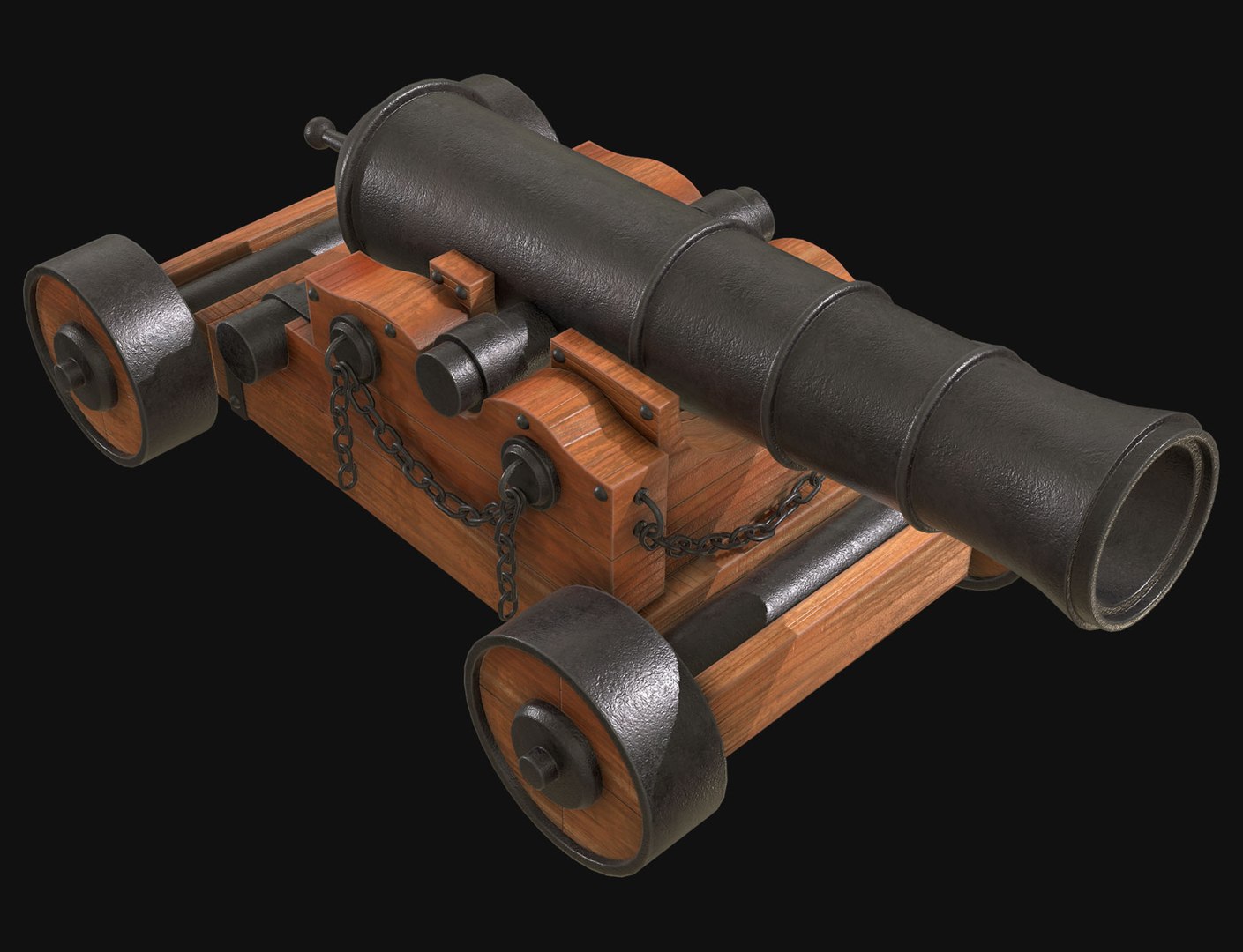 Cannon 4 3D - TurboSquid 2303472