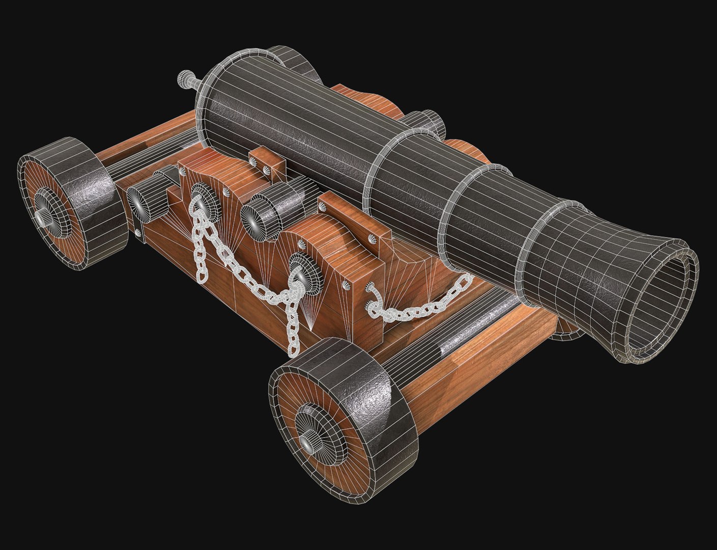 Cannon 4 3D - TurboSquid 2303472