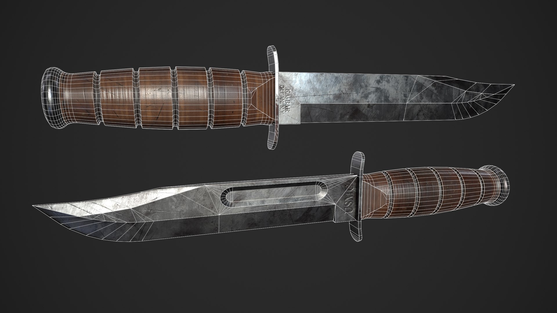 3D Combat Knife KA-BAR Model - TurboSquid 1820827