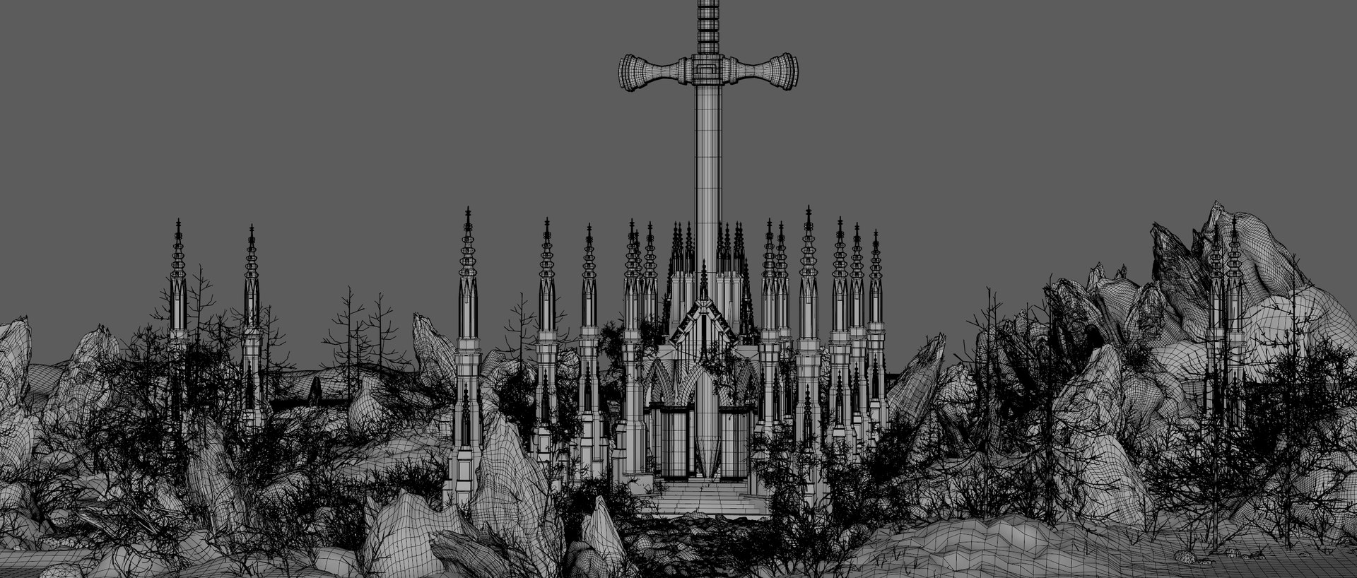 3D Sword Temple Environment Model - TurboSquid 2215459