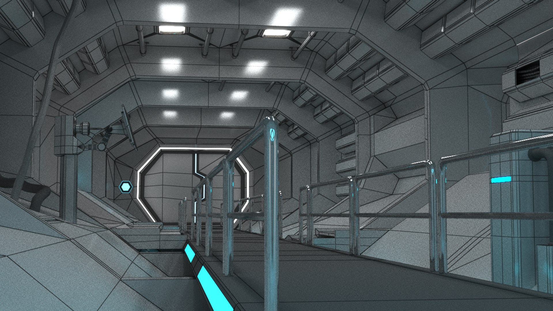 Sci-fi Corridor Modular Ready 3D Model - TurboSquid 1507435
