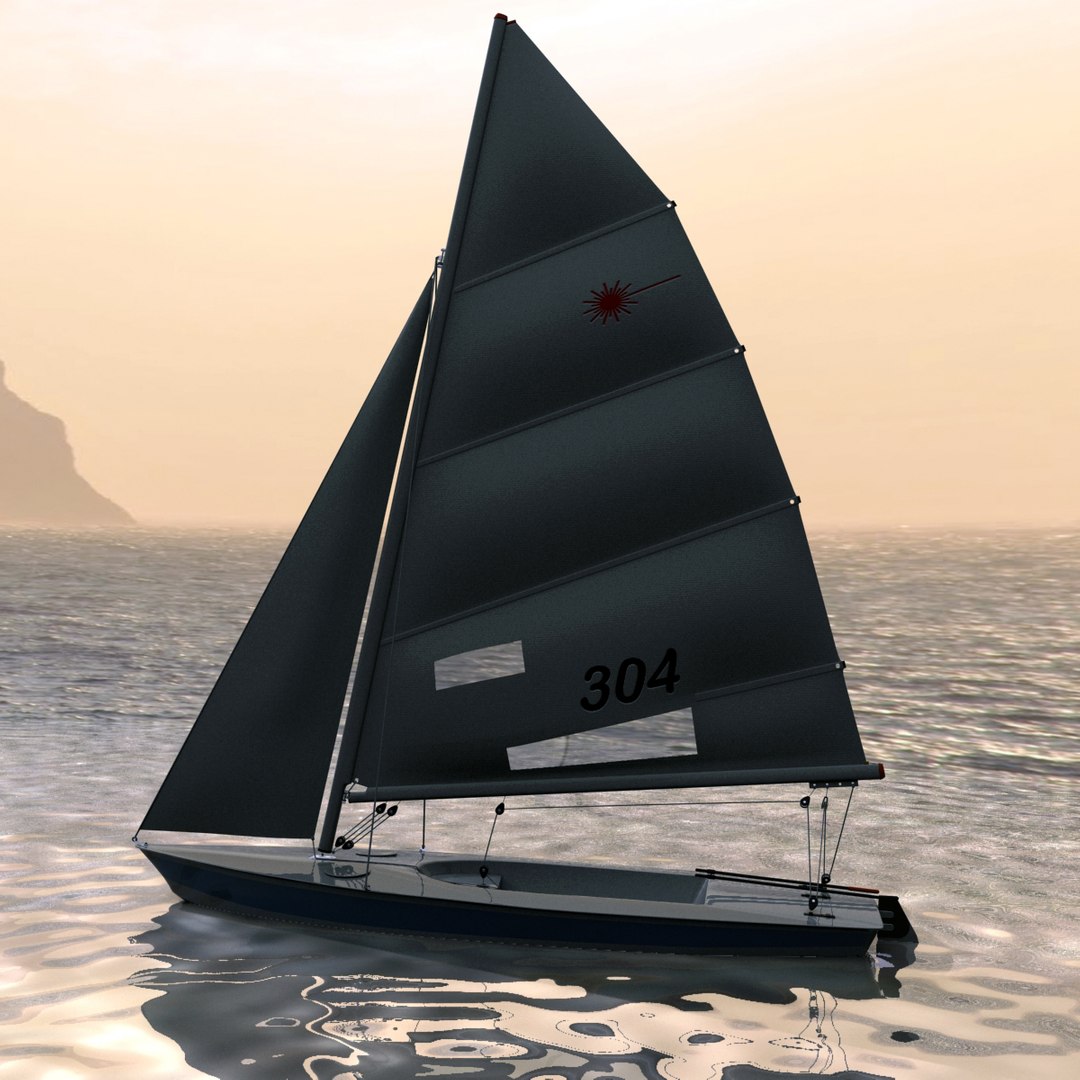 Laser Class Sailboat 3d Model