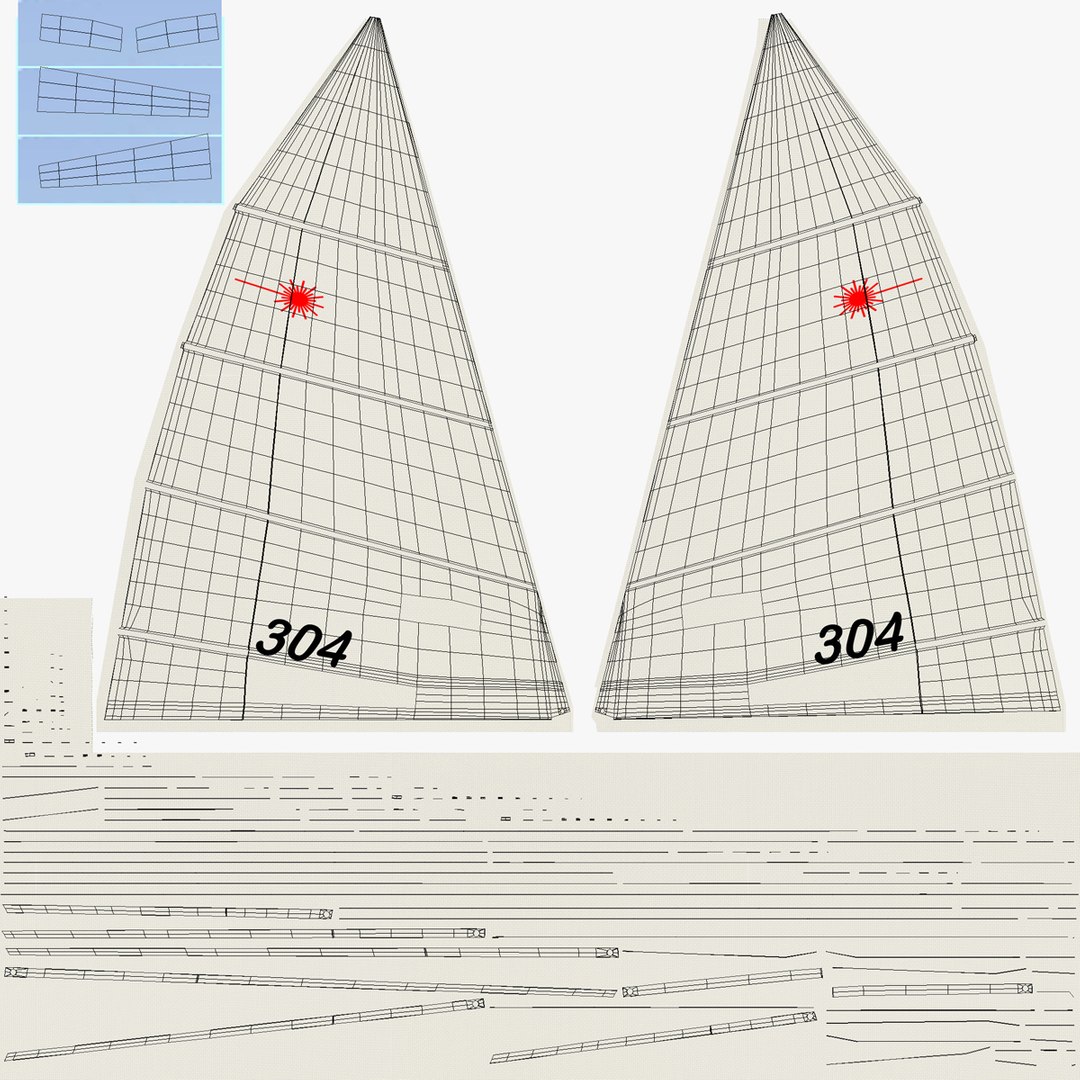Laser Class Sailboat 3d Model