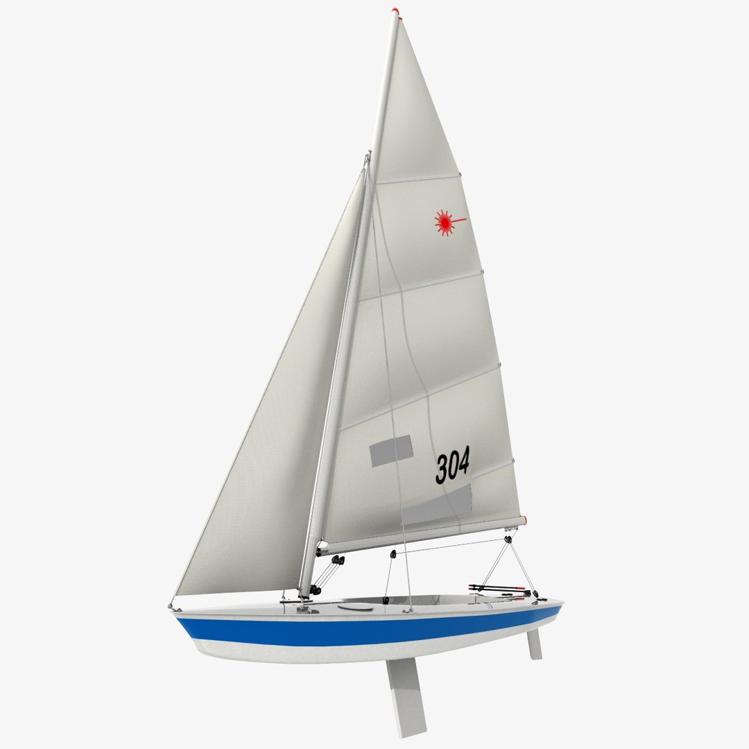 Laser Class Sailboat 3d Model