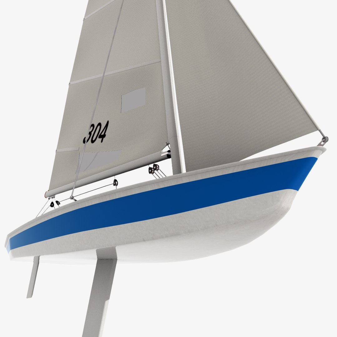 Laser Class Sailboat 3d Model
