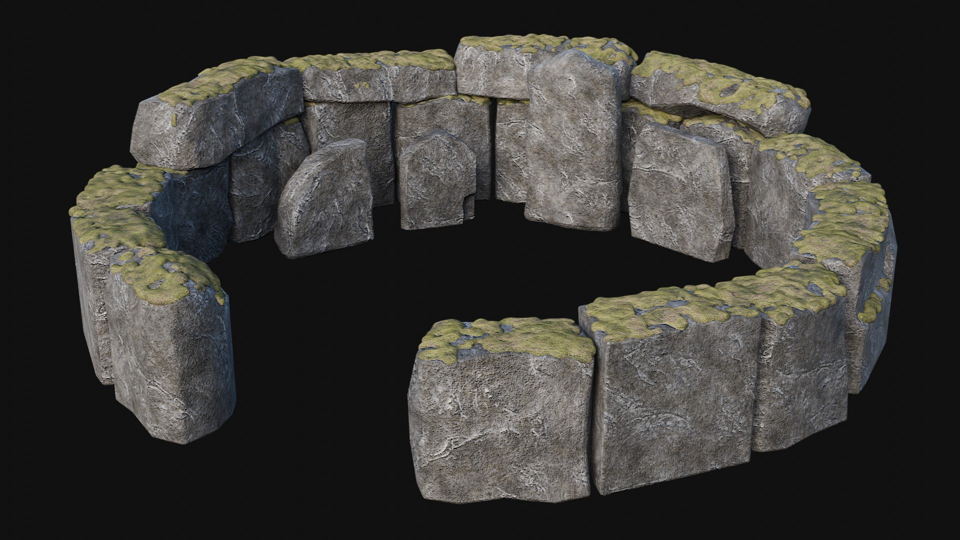 3D STONE CIRCLE ANCIENT MONUMENT STONE HENGE MEGALITH COLLECTION ...