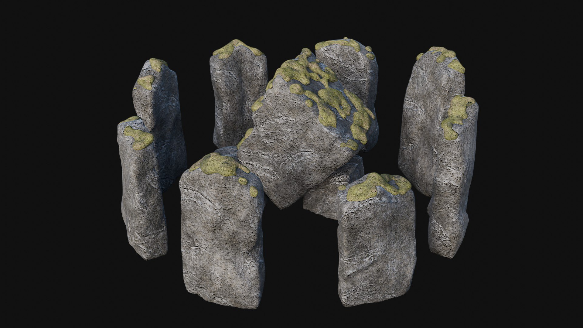 3D STONE CIRCLE ANCIENT MONUMENT STONE HENGE MEGALITH COLLECTION ...