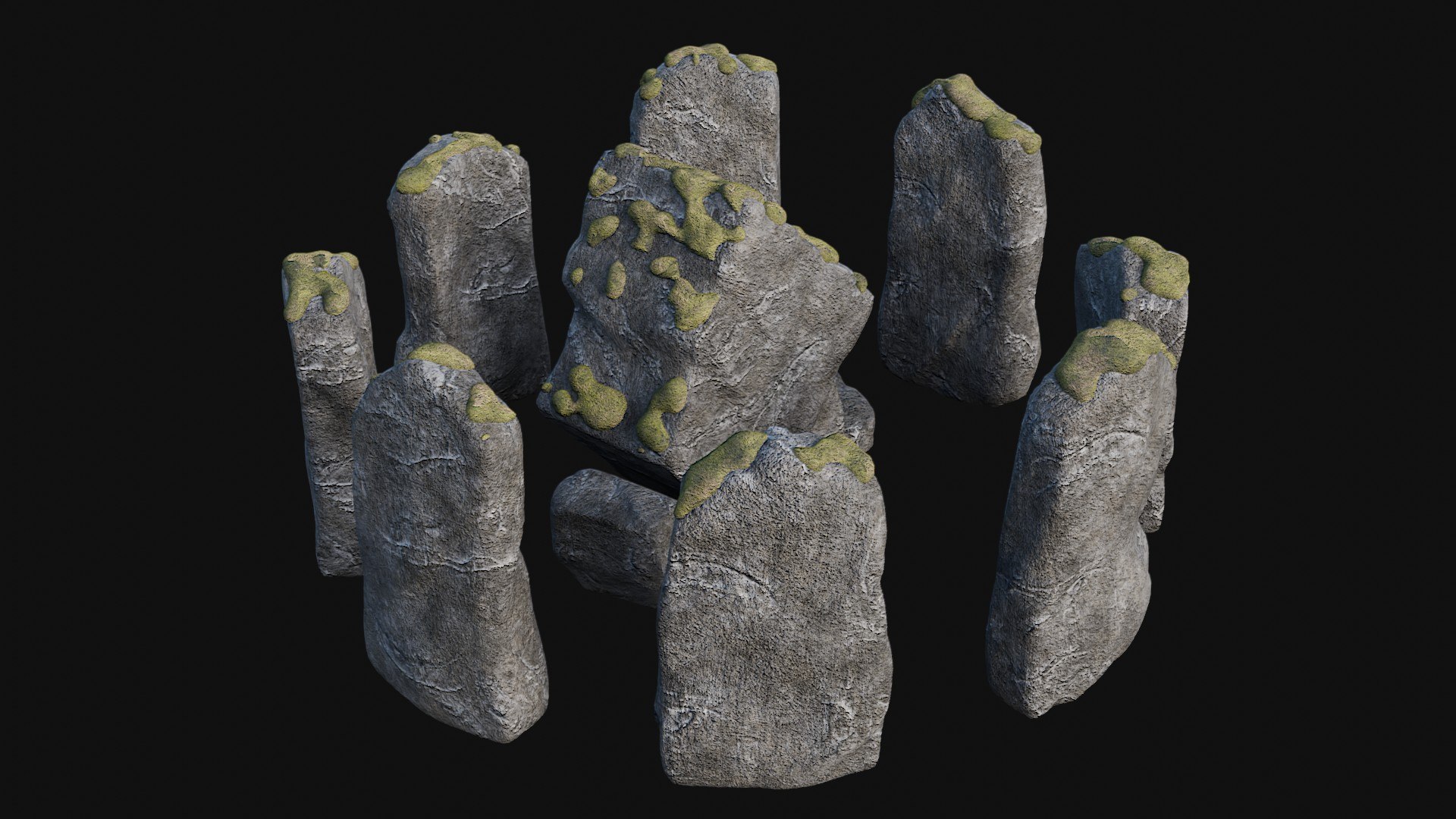 3D STONE CIRCLE ANCIENT MONUMENT STONE HENGE MEGALITH COLLECTION ...