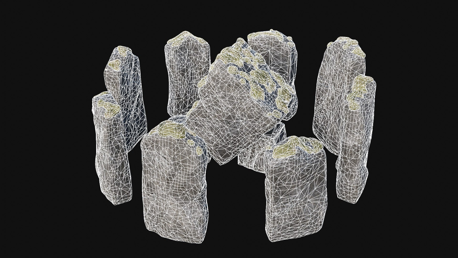 3D STONE CIRCLE ANCIENT MONUMENT STONE HENGE MEGALITH COLLECTION ...