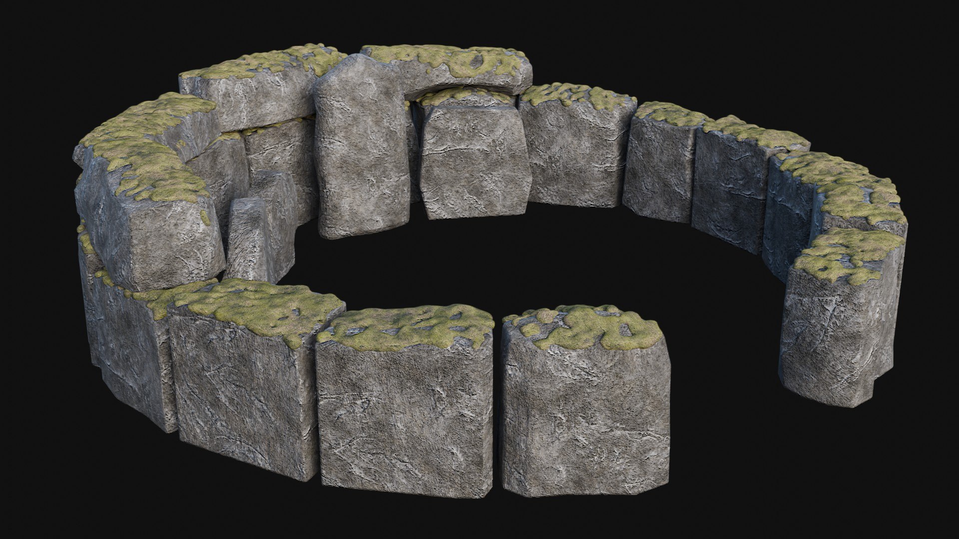 3D STONE CIRCLE ANCIENT MONUMENT STONE HENGE MEGALITH COLLECTION ...