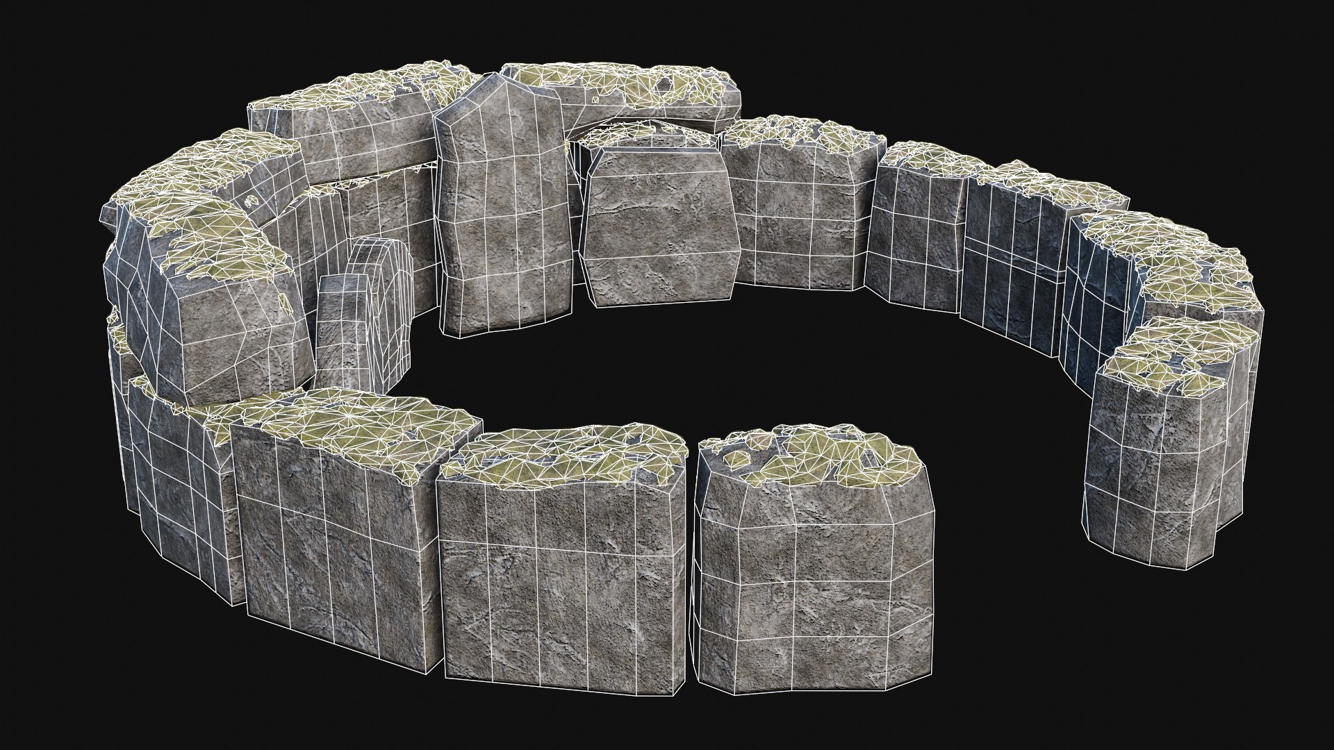 3D STONE CIRCLE ANCIENT MONUMENT STONE HENGE MEGALITH COLLECTION ...
