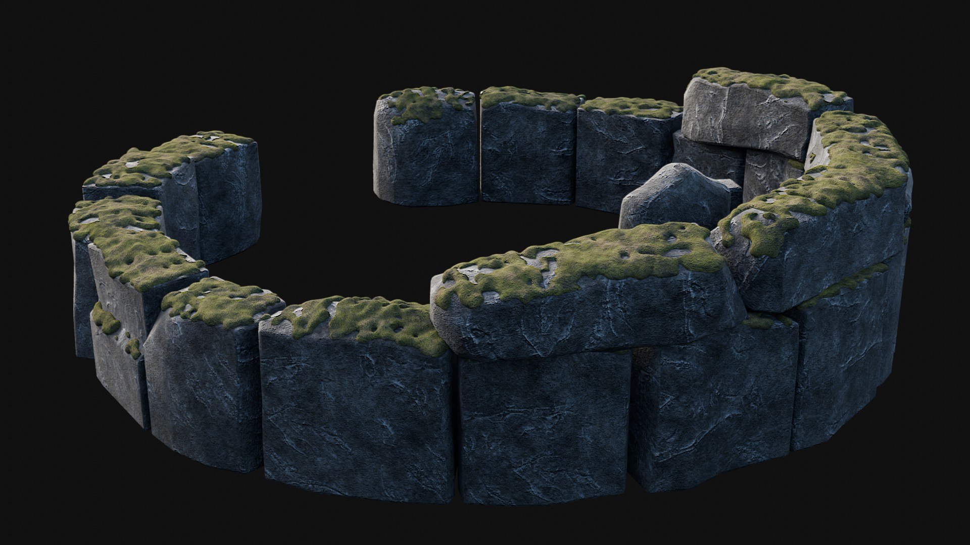 3D STONE CIRCLE ANCIENT MONUMENT STONE HENGE MEGALITH COLLECTION ...