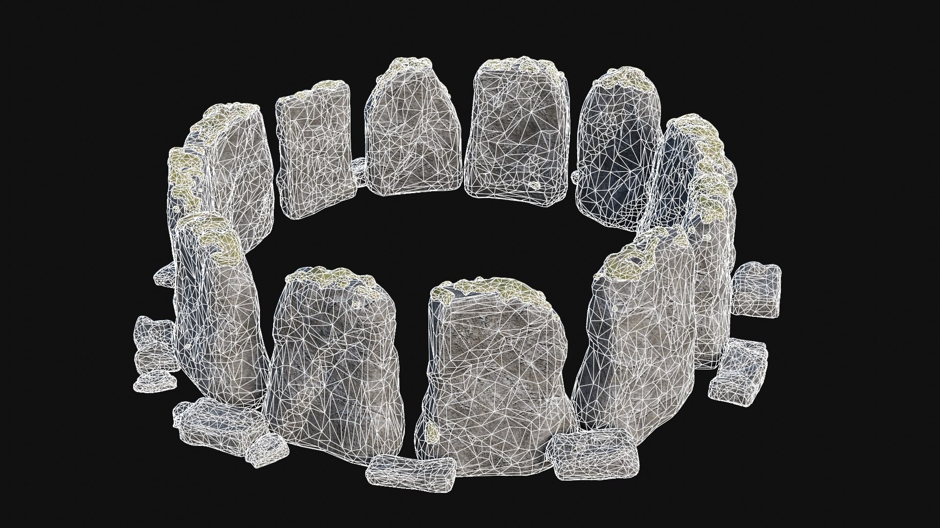 3D STONE CIRCLE ANCIENT MONUMENT STONE HENGE MEGALITH COLLECTION ...