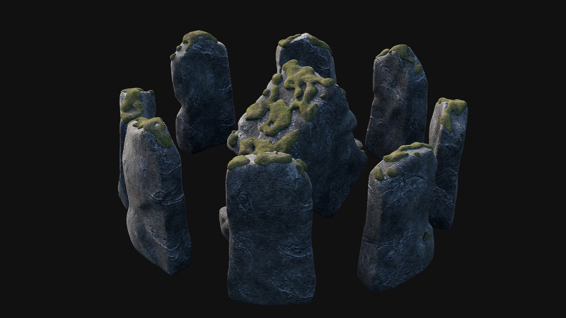 3D STONE CIRCLE ANCIENT MONUMENT STONE HENGE MEGALITH COLLECTION ...