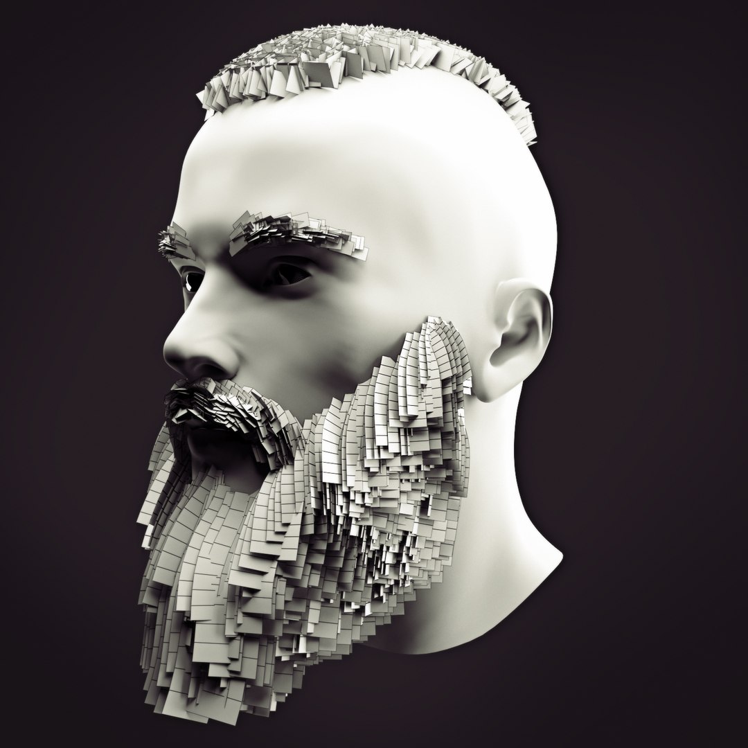 Hairstyle Beard 3D Model - TurboSquid 1394918