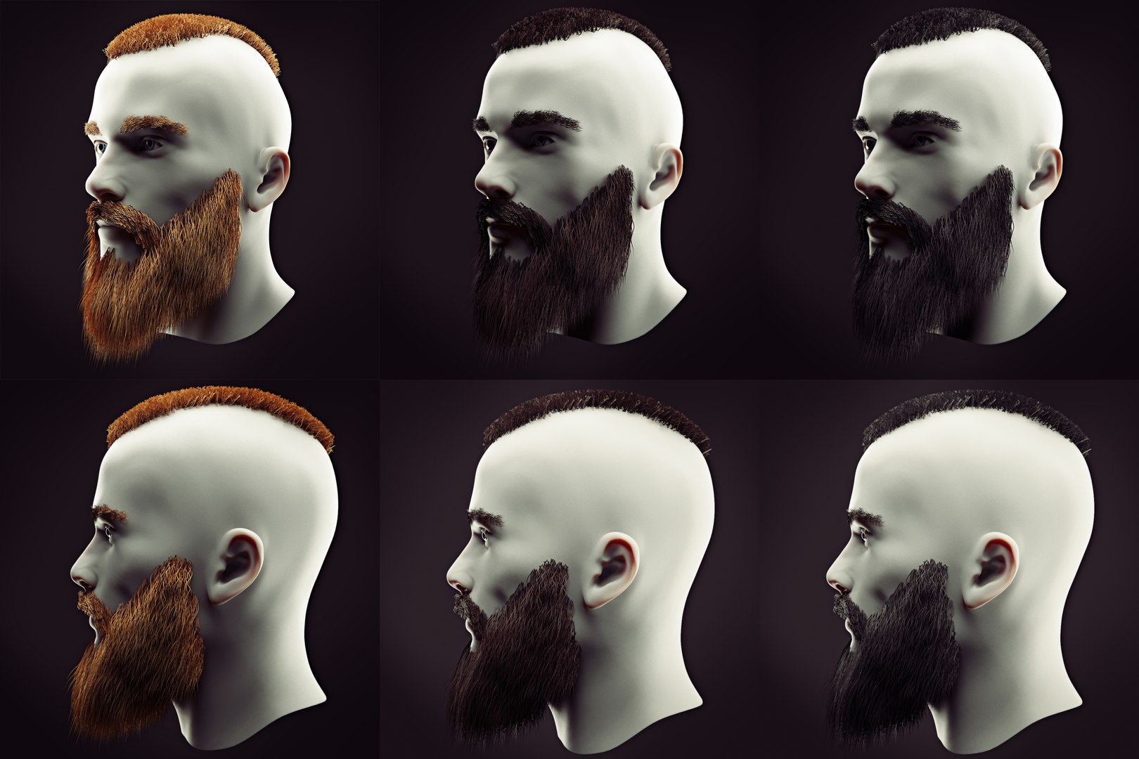 Hairstyle Beard 3D Model - TurboSquid 1394918