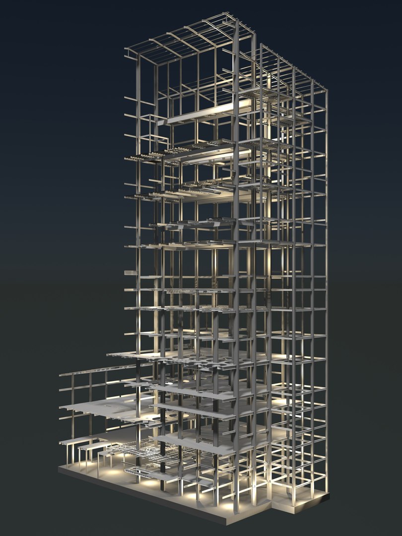 Factory Tower Structure In Section Cut 25i04 3D Model - TurboSquid 2342930