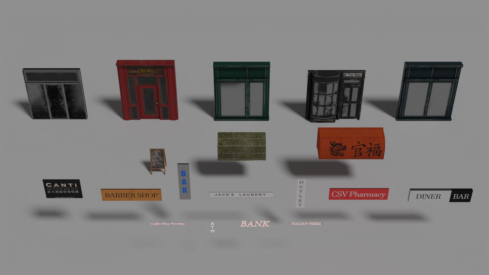 Cyberpunk - Asset Pack - Blender and FBX 3D model - TurboSquid 1730778
