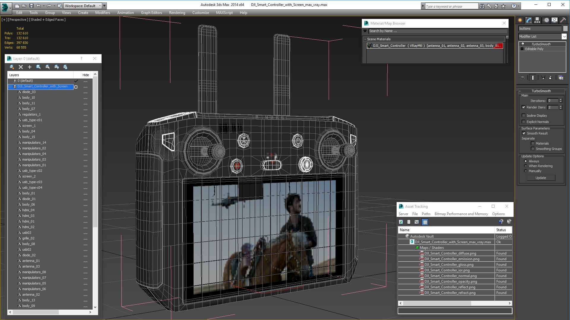3D Dji Smart Controller Screen - TurboSquid 1631941