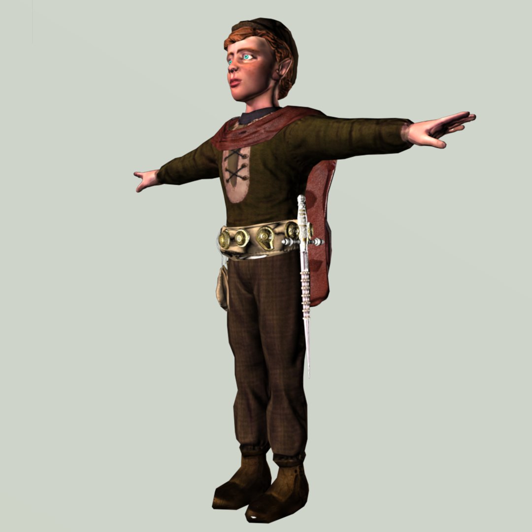 3d Model Elf Generation Character Rigged