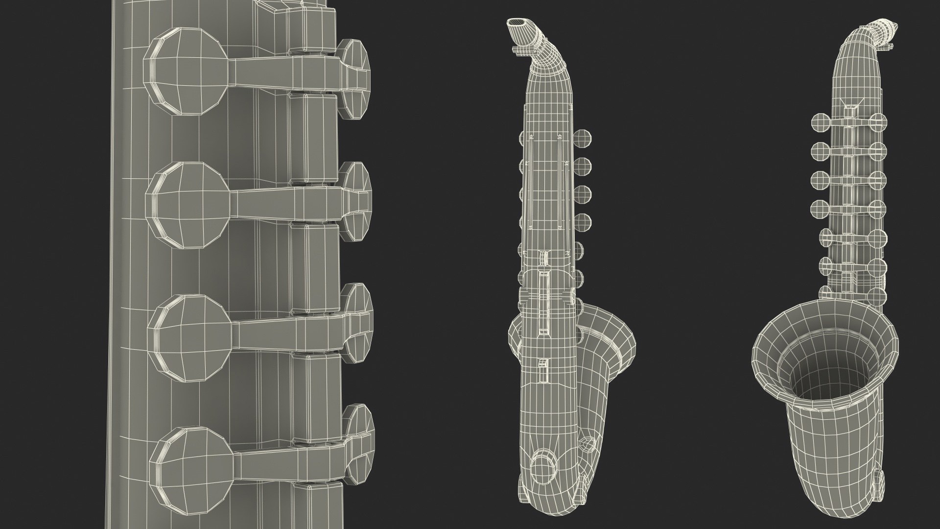 Plastic colorful toy saxophone 3D model - TurboSquid 1626375